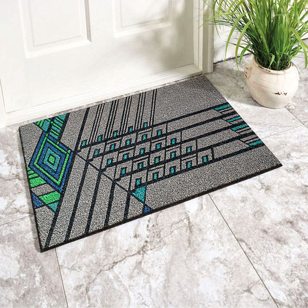 Frank Lloyd Wright Colored Kaufmann Mural Design Doormat ...