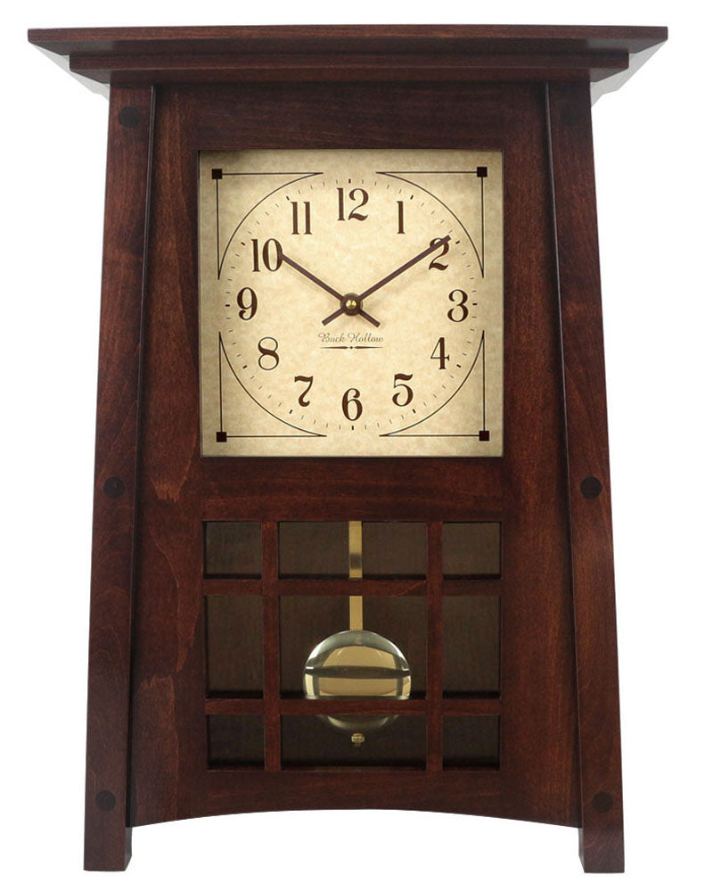 Amish Craftsman McCoy Mantel Clock - Brown Maple | ArchitectGiftsPlus