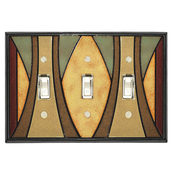 Craftsman Ceramic Tile Switch Plate | ArchitectGiftsPlus